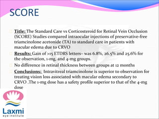 Central Retinal Vein OcclUsIon (CRUISE) Study - Cruise trial | PPTX