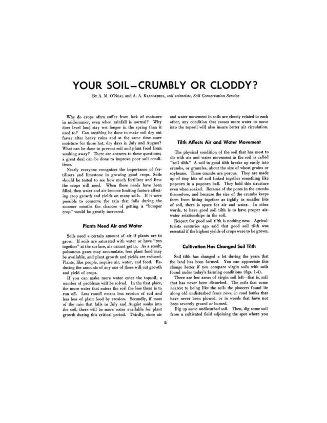 Your soil: crumbly or cloddy? | PDF