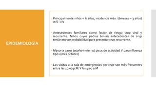 enfermedad de CRUP (Laringotraqueitis) en pediatria | PPTX