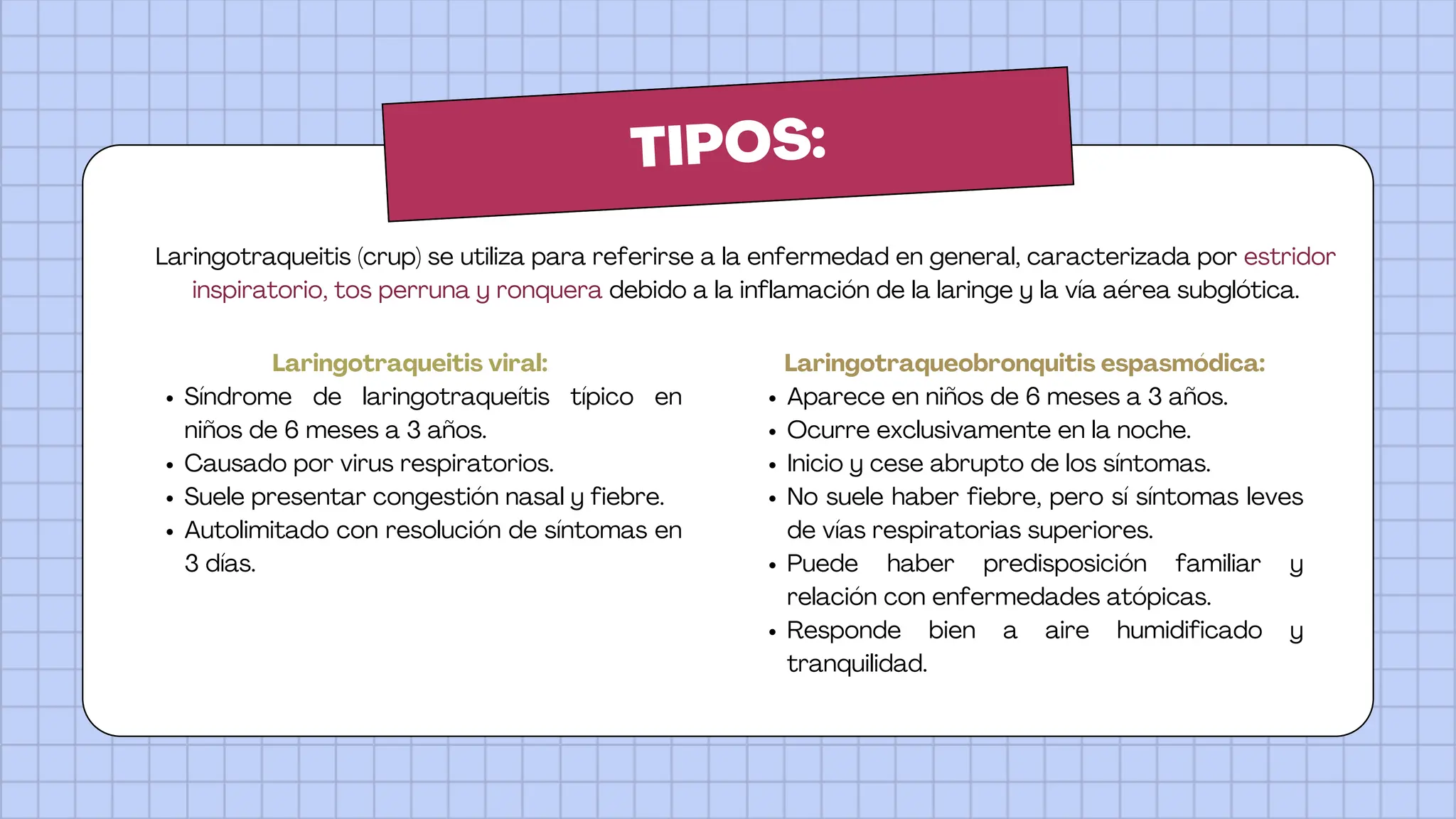 CRUP o laringotraqueitis aguda definición diagnóstico y manejo | PDF