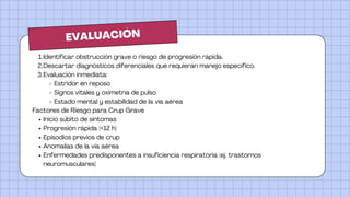 CRUP o laringotraqueitis aguda definición diagnóstico y manejo | PDF