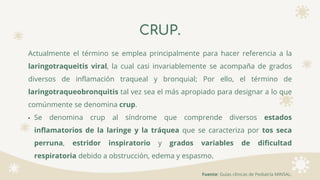 crup viral 2021 definición, Etiología, fisiopatología | PDF