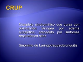 Crup Viral | PPT