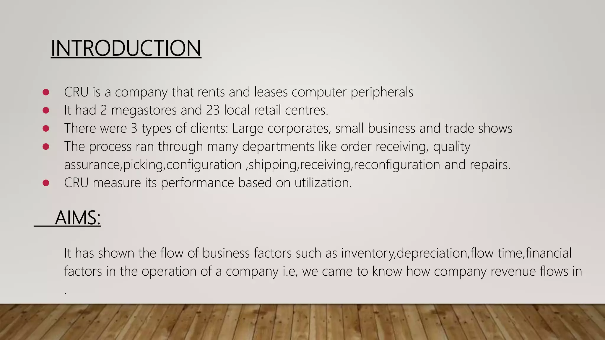 Cru Rentals :case study | PPTX