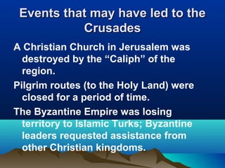 Crusades - Brief Look & Source analysis | PPT