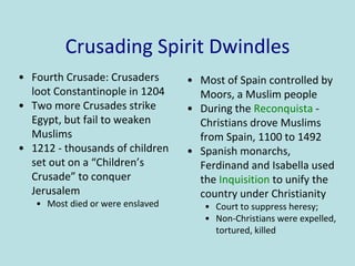 Crusades And Changes In Medieval Society | PPTX