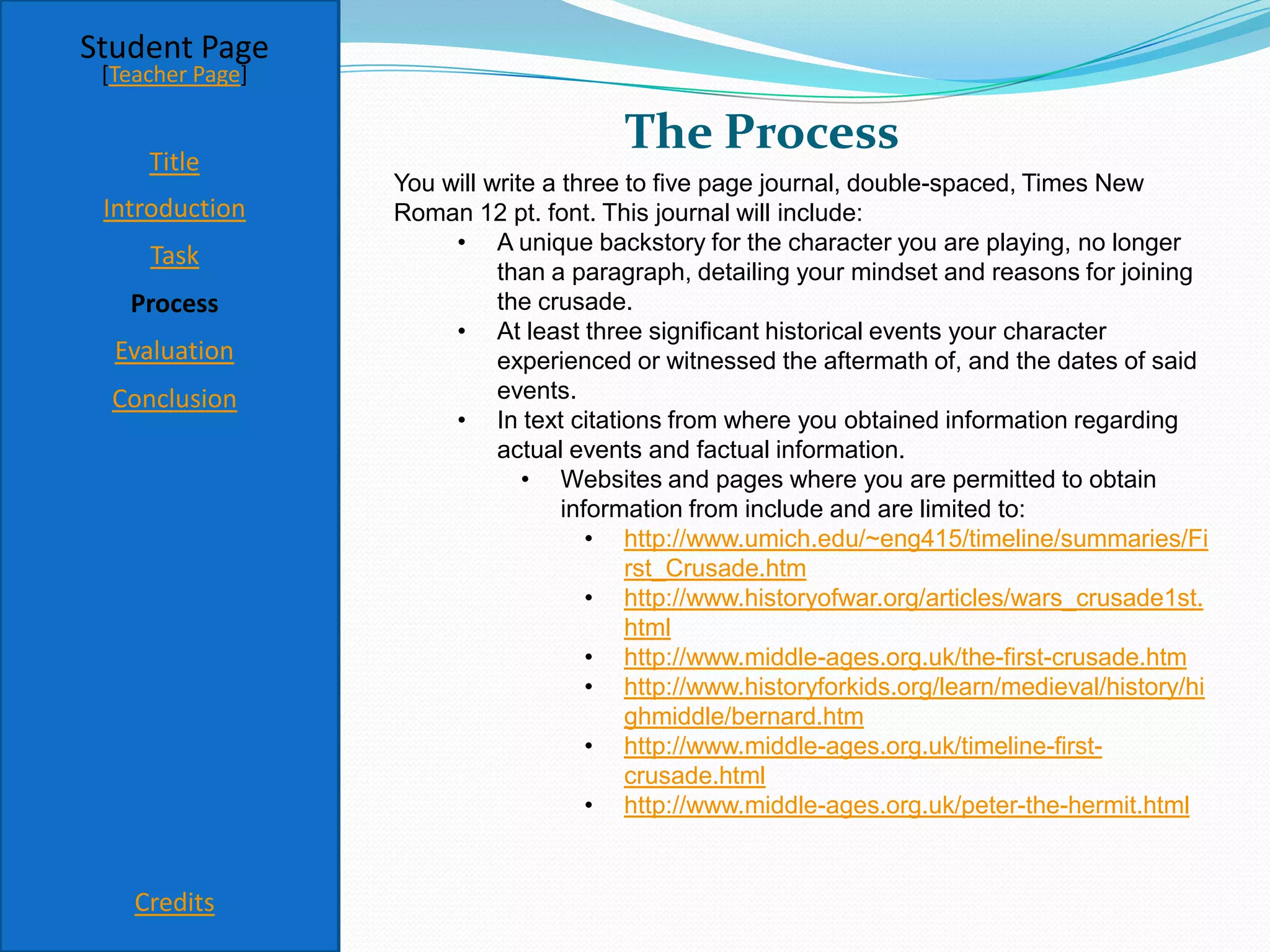 Crusades webquest 2 | PPTX