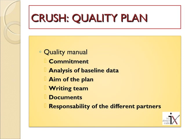 Crush.Quality plan workshop | PPT