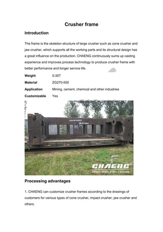 Crusher frame | PDF