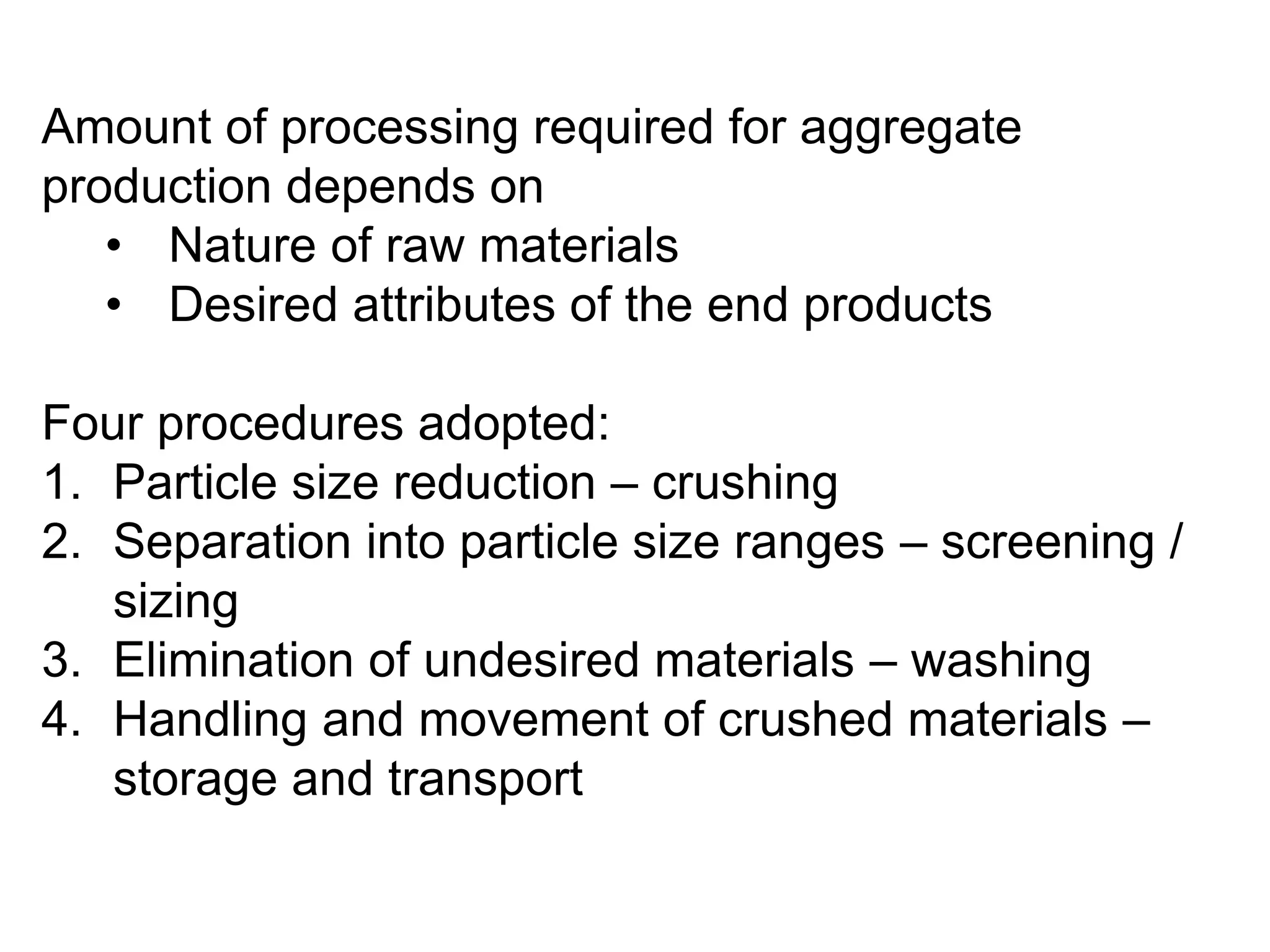 Crushers to screens in aggregate production | PPTX