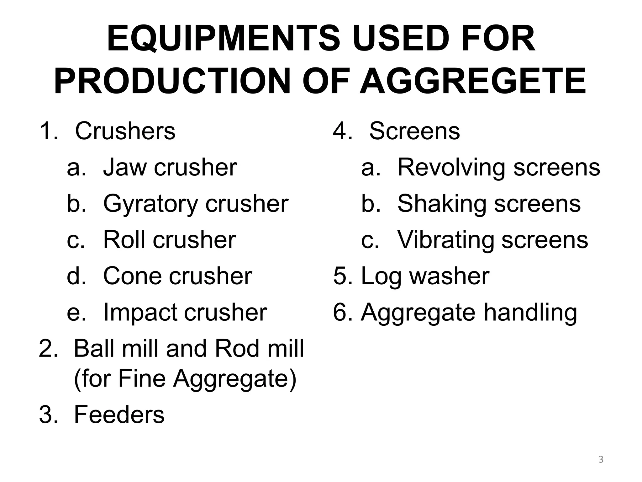 Crushers to screens in aggregate production | PPTX
