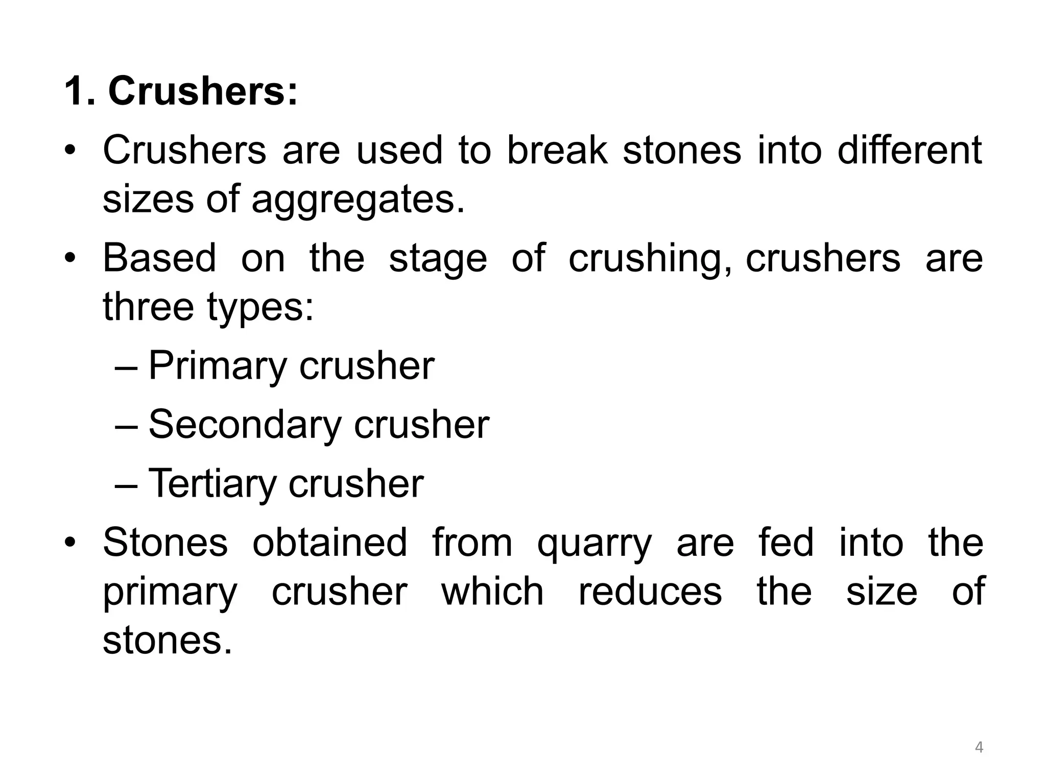 Crushers to screens in aggregate production | PPTX