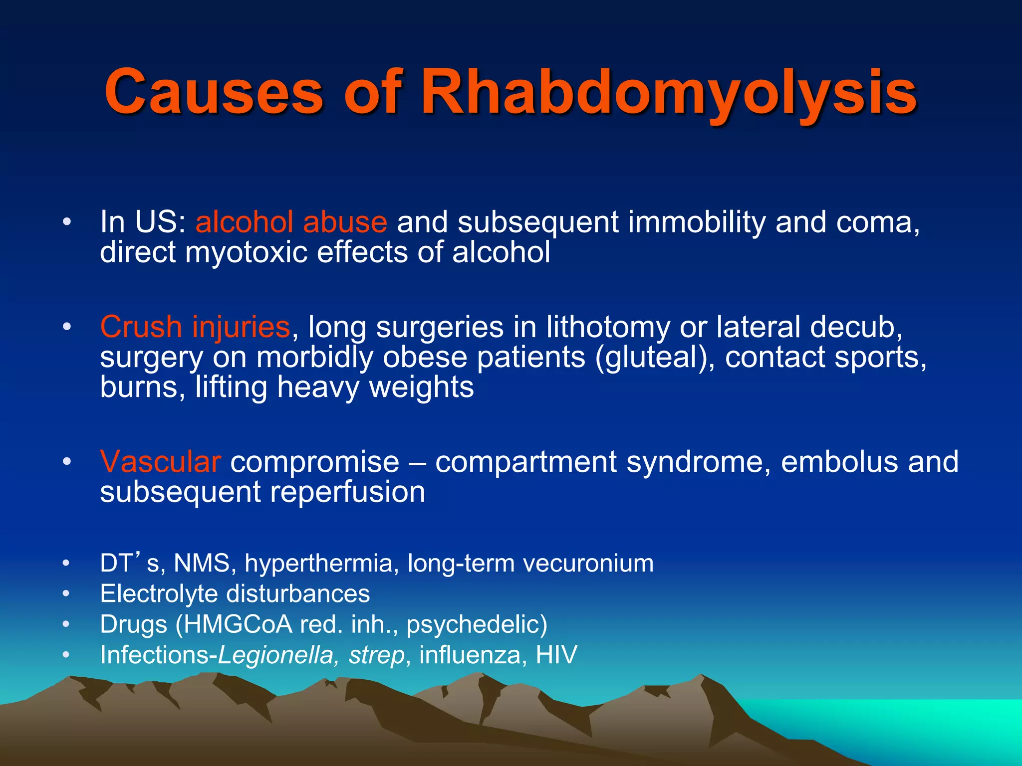 Crush injuries and rhabdomyolysis | PPTX