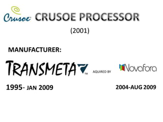 Crusoe Micorprocessor | PPT