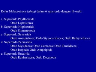 pelajaran tentang jenis CRUSTACEAlat.ppt