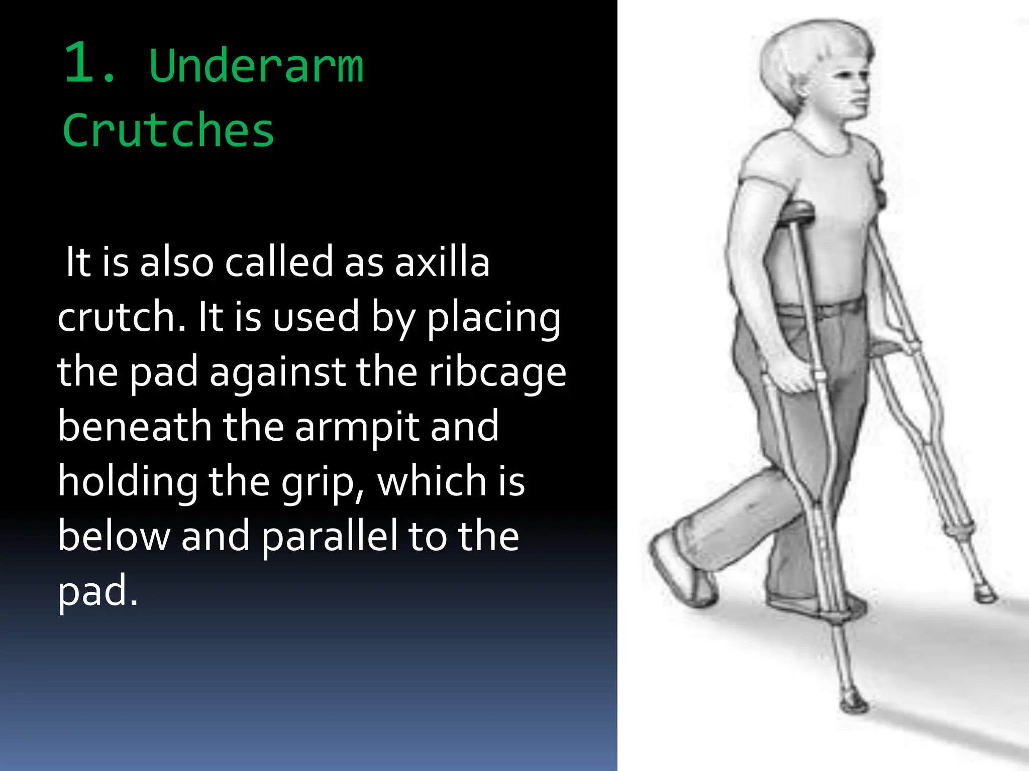 a class on CRUTCHES.pptx for nursing students | PPTX