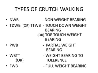 Crutch walking | PPTX
