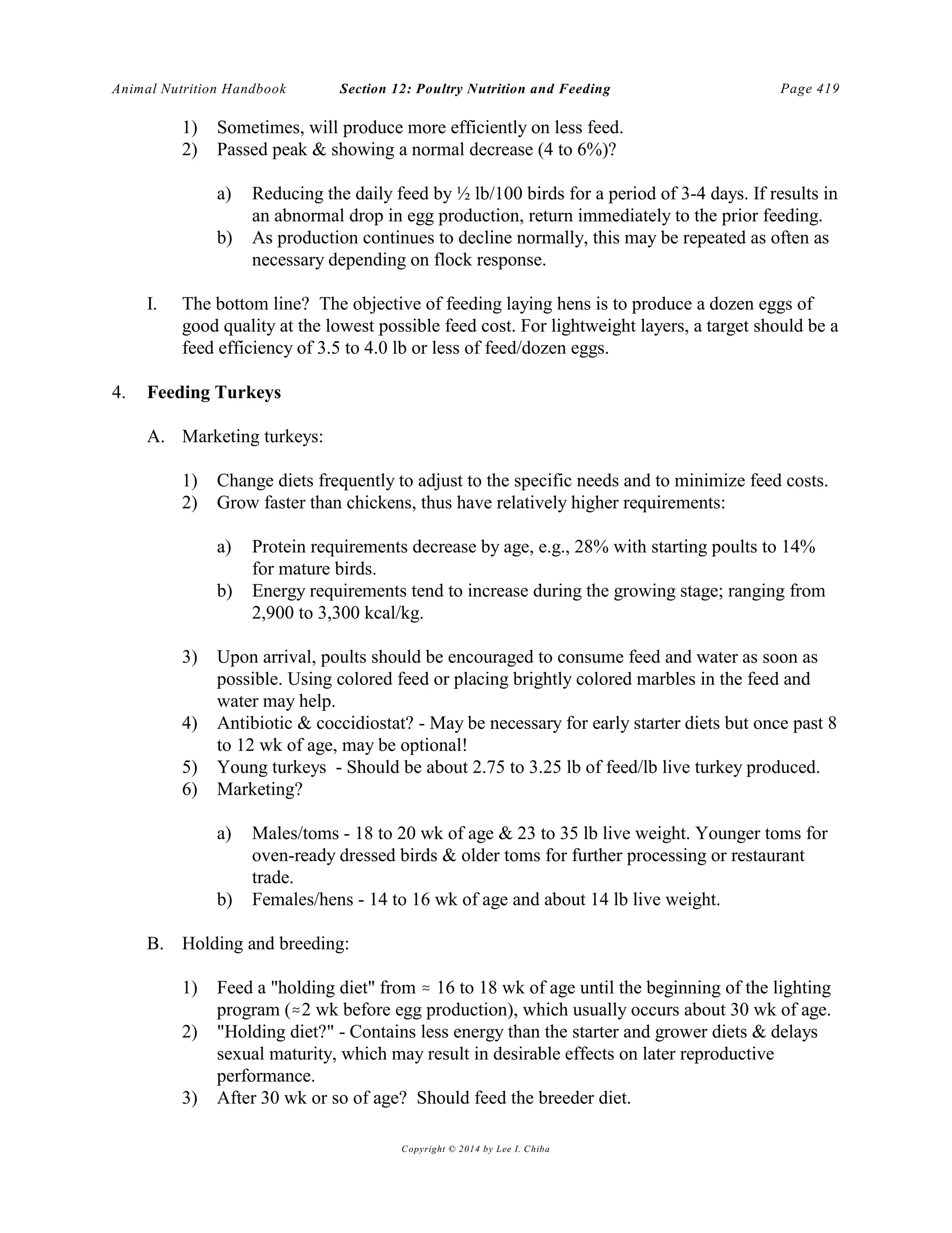 Poultry nutrition and feeding | PDF