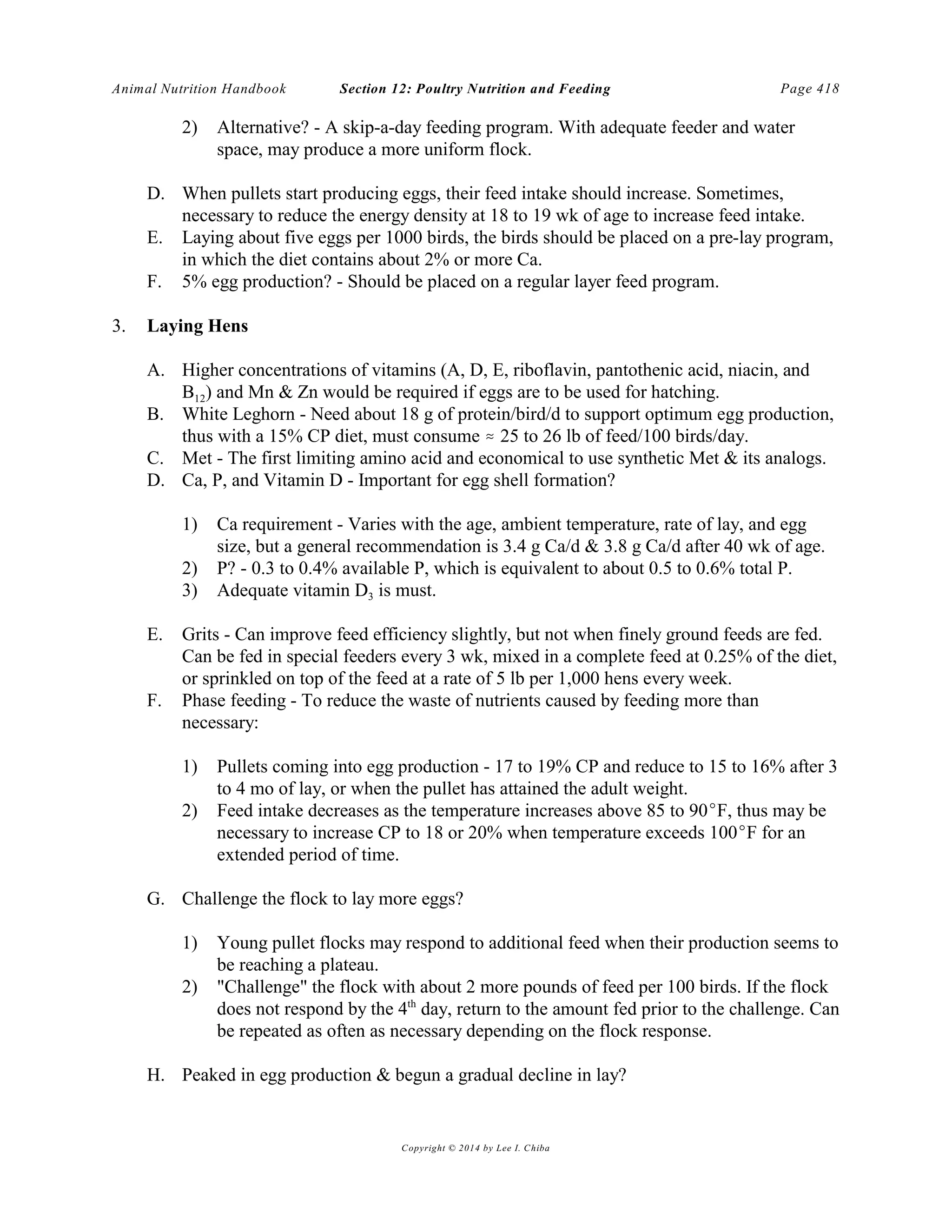 Poultry nutrition and feeding | PDF