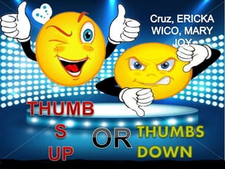 Thumbs up or thumbs down (game) | PPTX