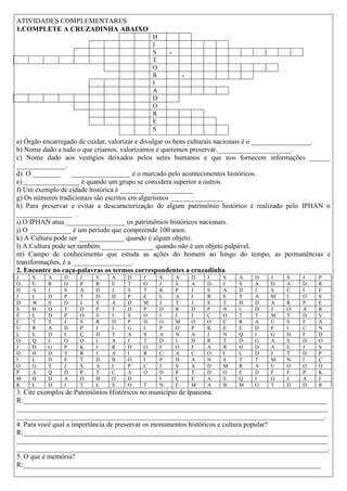 CRUZADINA E CAÇA-PALAVRAS SOBRE PATRIMONIO HISTÓRICO.docx