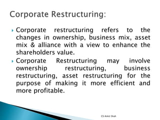 CORPORATE RESTRUCTURING PPT FOR MANAGEMENT.pptx