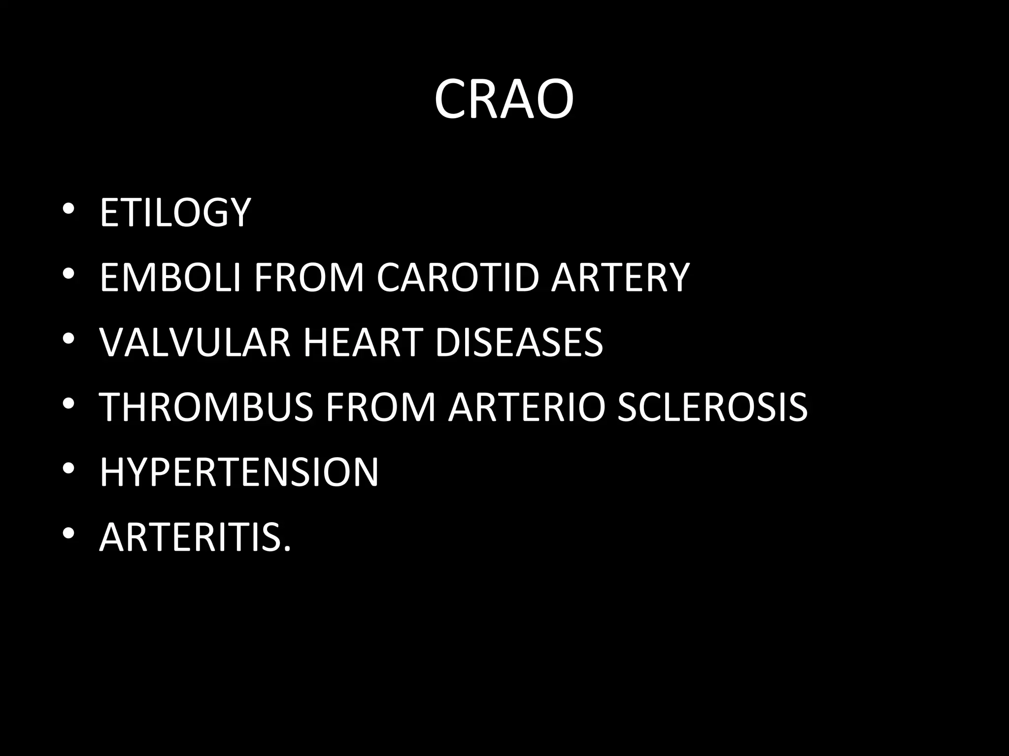 CRVO and CRAO -JUST BASIC ! | PPT