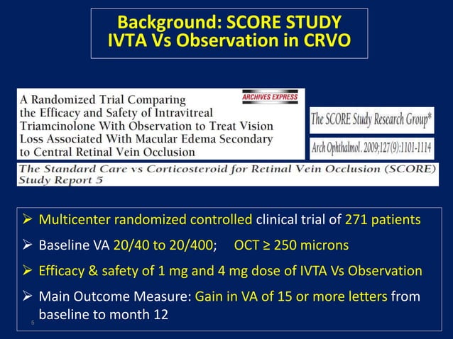 Crvo management -AJAY DUDANI | PPTX | Eye and Vision Conditions ...