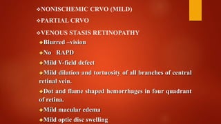 CRVO | PPTX | Eye and Vision Conditions | Diseases and Conditions
