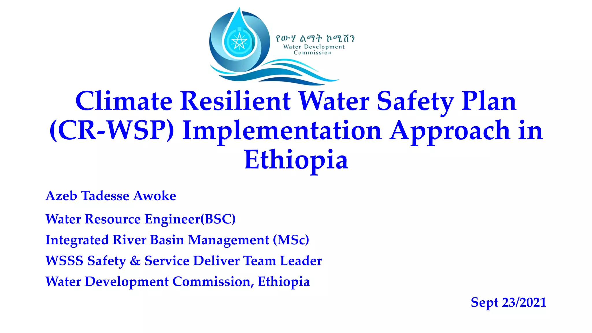 Climate Resilient Water Safety Plan Implementation | PDF