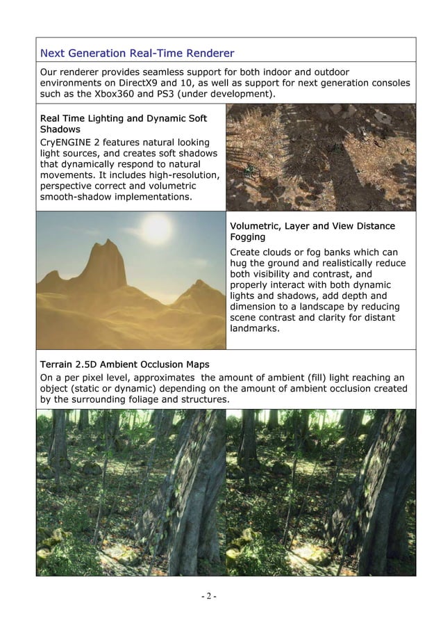 Cry Engine2 Features | PPT