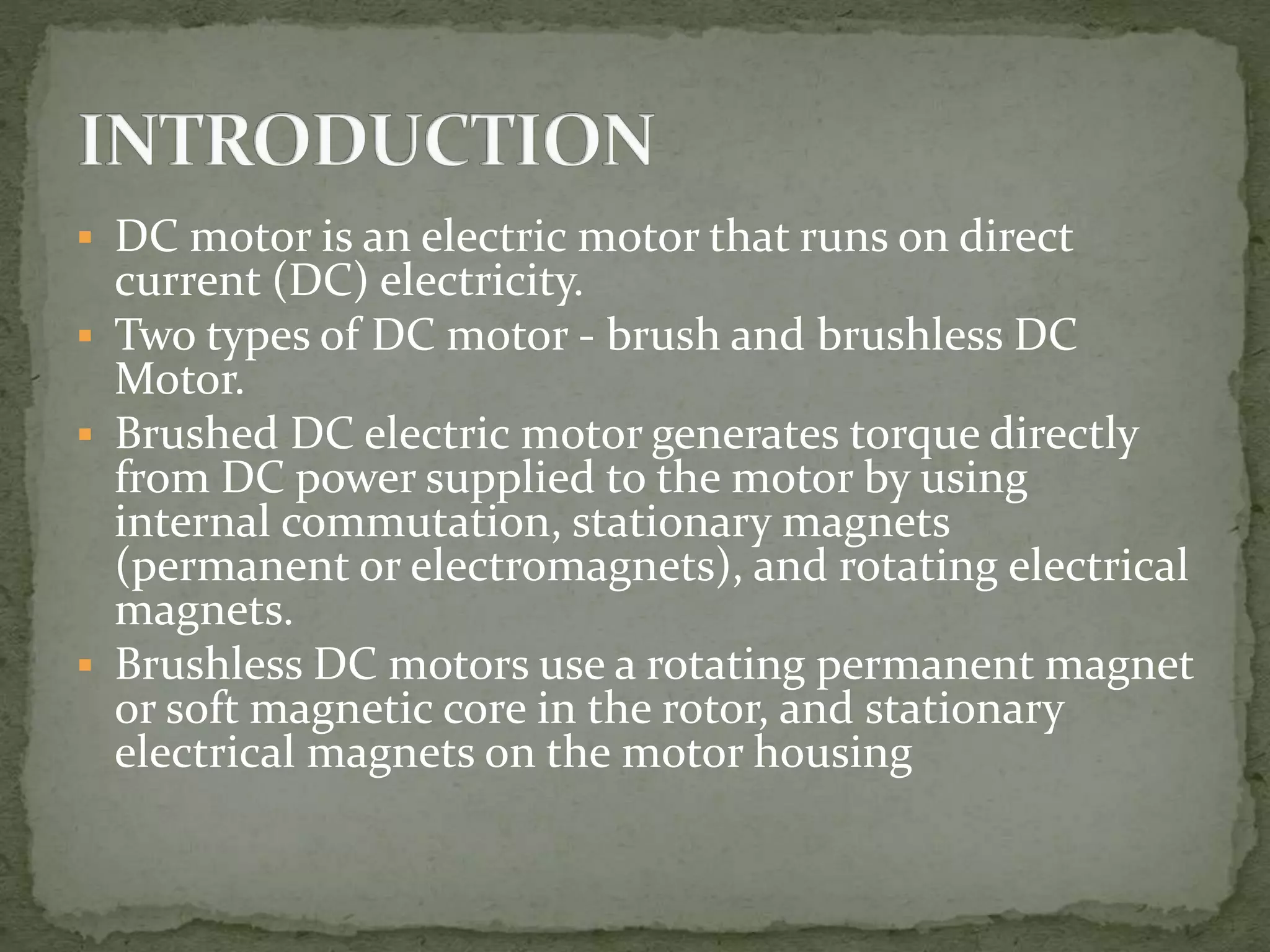 ppt on dc motor | PPT