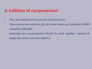 Cryo preservation | PDF