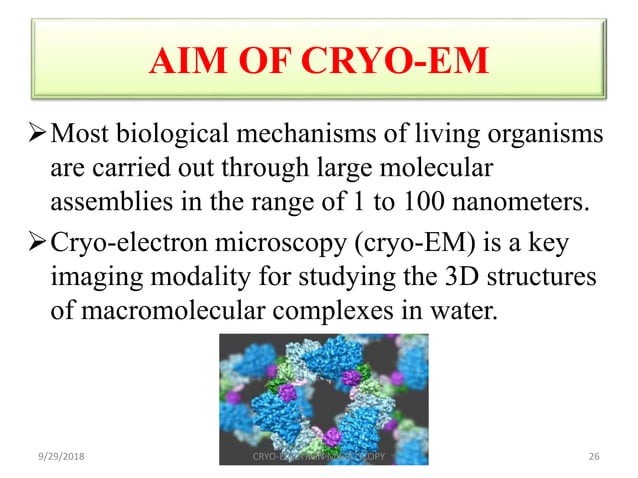 DEVELOPING CRYO-ELECTRON MICROSCOPY OF BIOMOLECULES IN WATER | PPT