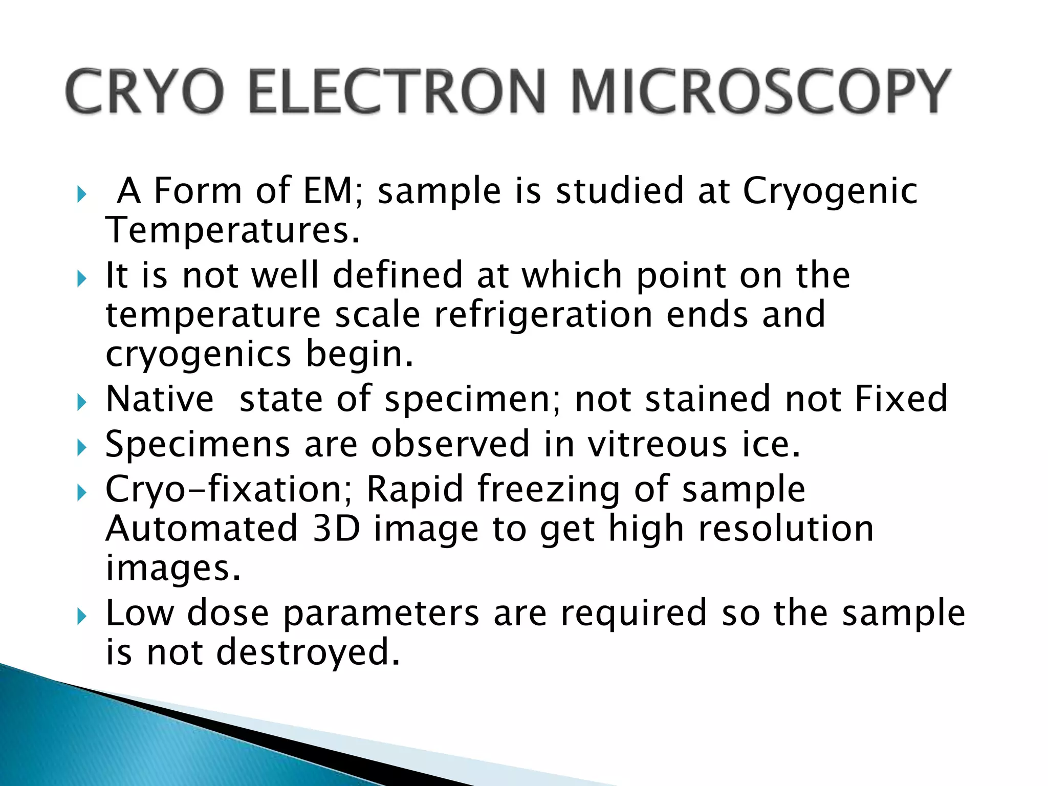 Cryo electron microscope.presentaion | PPTX | Chemistry | Science