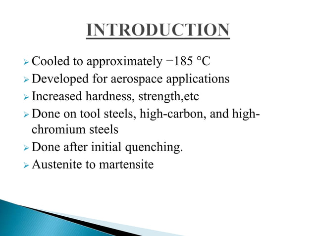 Cryogenic hardening | PPT