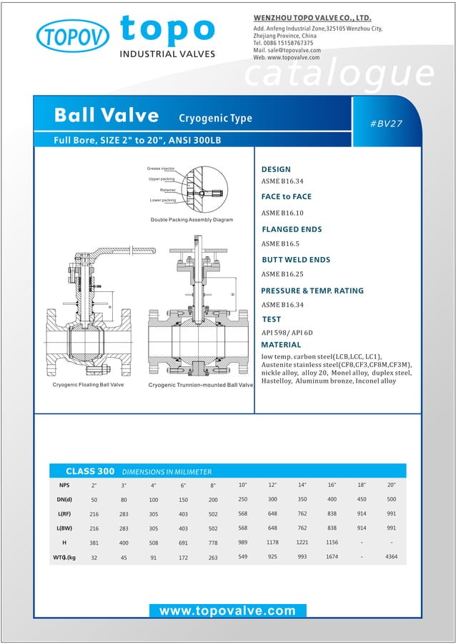 Cryogenic ball valve 300 lb topo valve catalogue | PDF