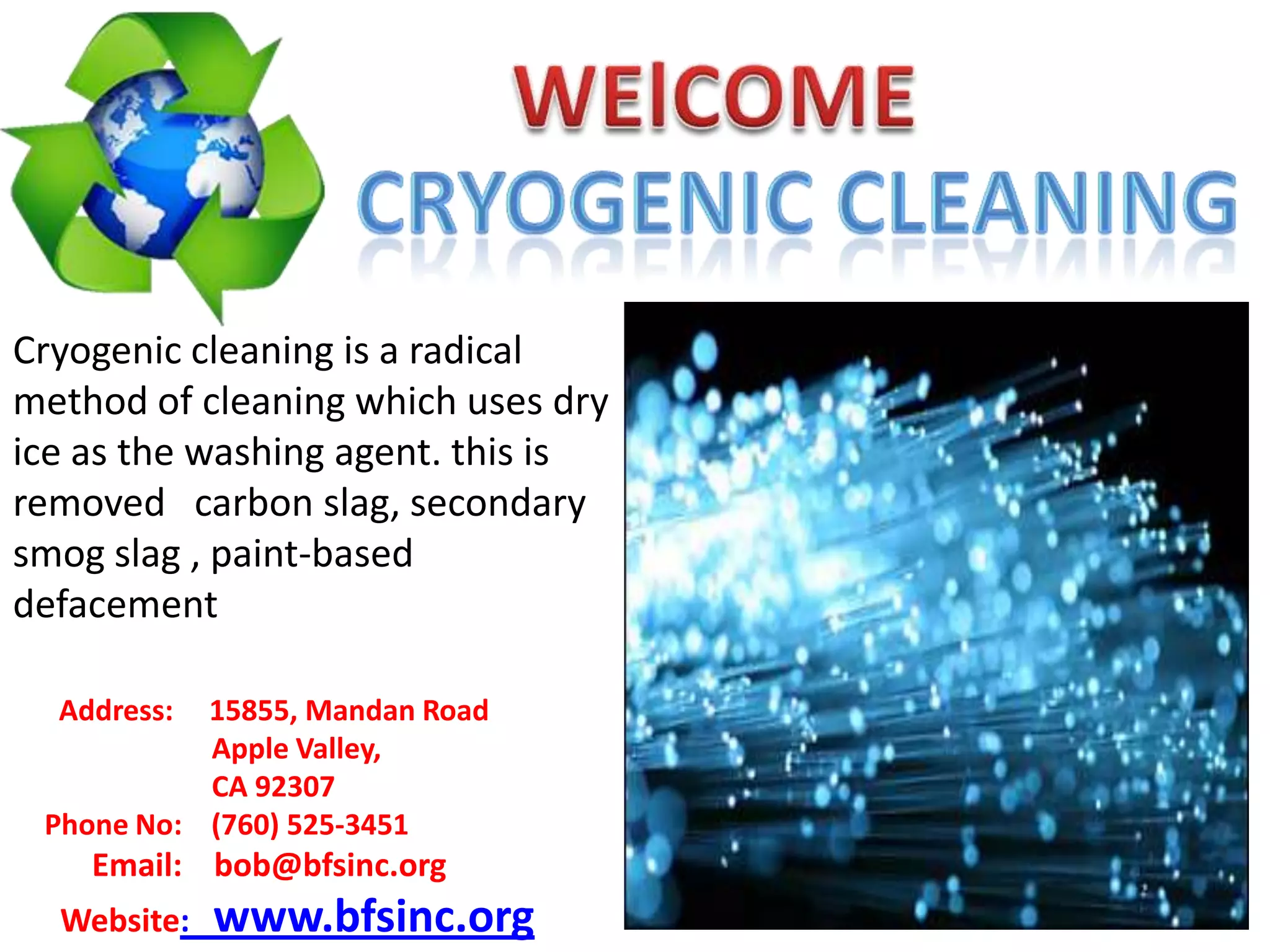 Cryogenic cleaning | PPTX