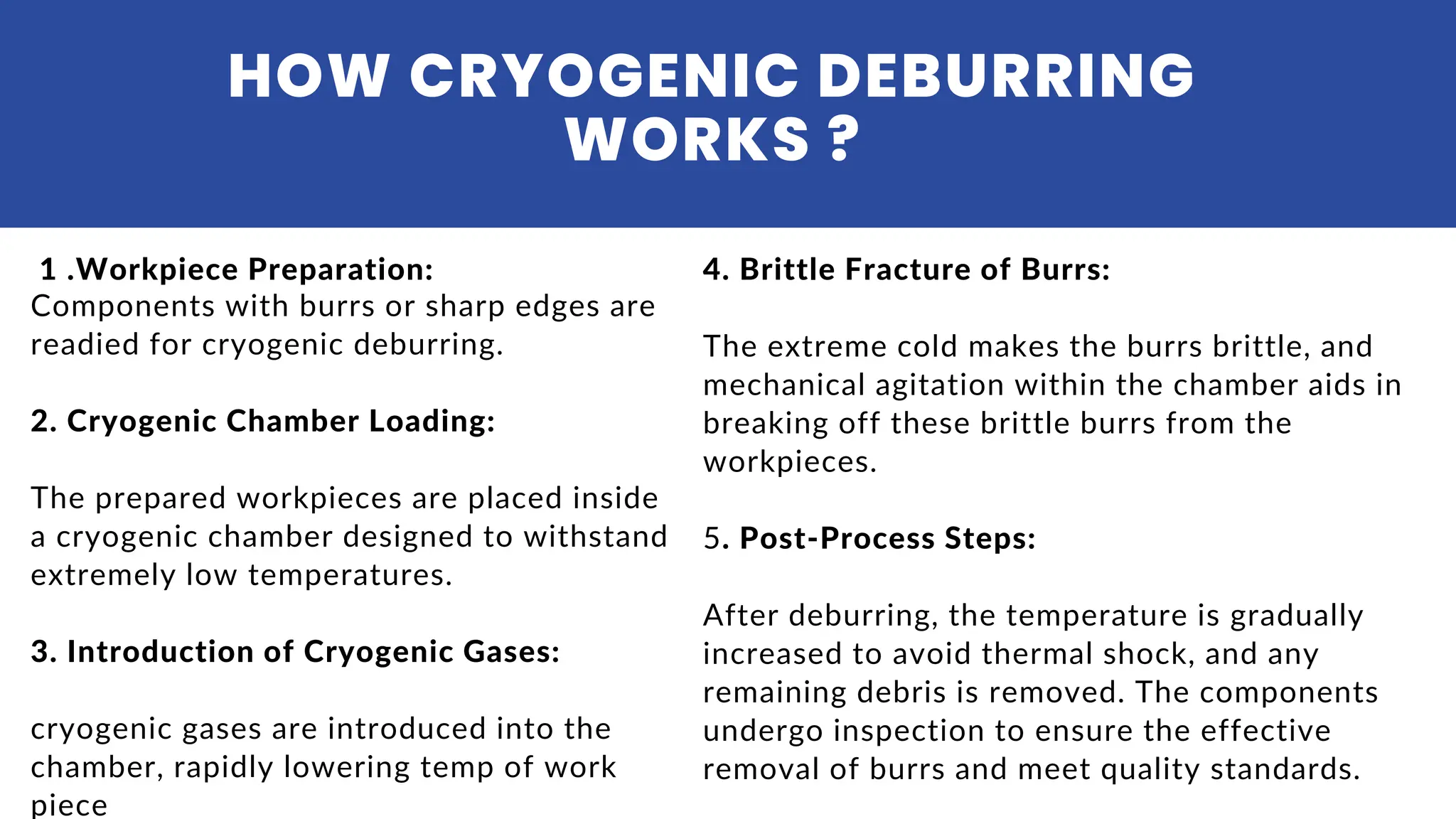 Cryogenic deburring services with safety measurement | PPT