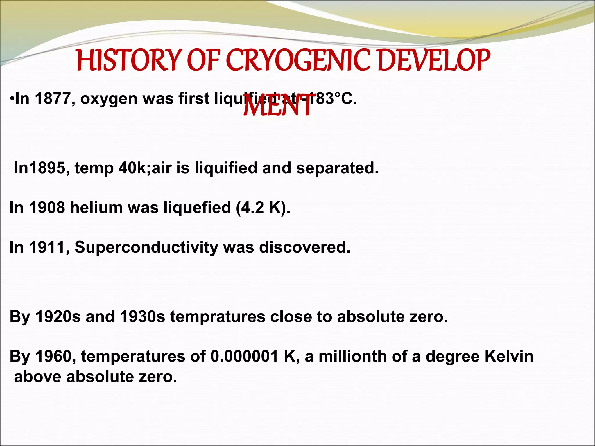 Cryogenic engineering ppt | PPTX
