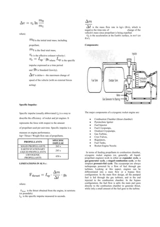 Cryogenic engine in rocket propulsion uday | PDF