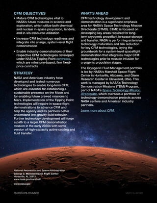 NASA CRYOGENIC FLUID MANAGEMENT CFM) is a term used to describe a suite ...