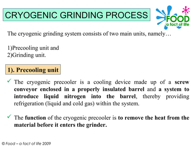 Cryogenic grinding | PPT | Chemistry | Science