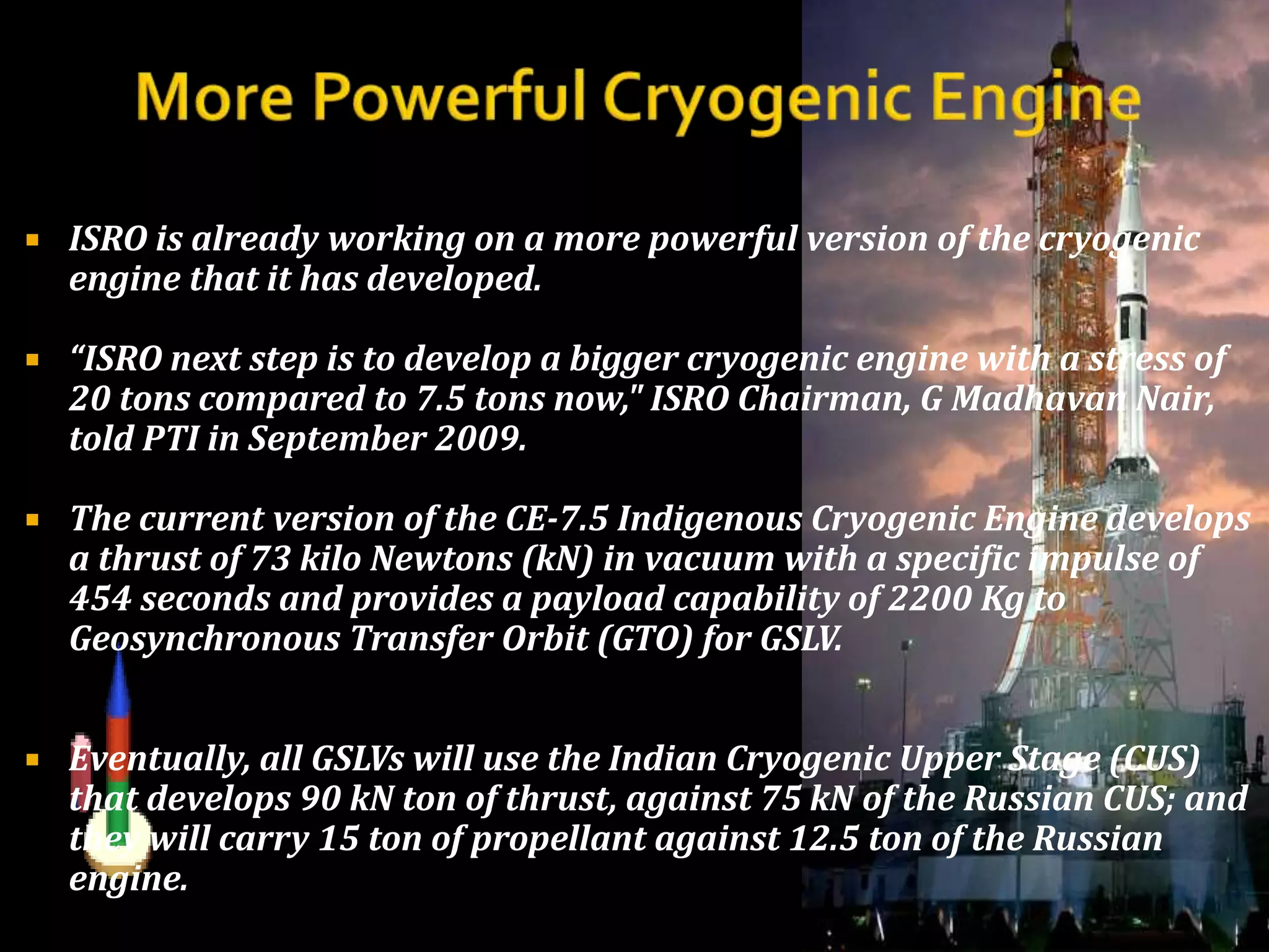 Cryogenic rocket engine | PPTX | Chemistry | Science