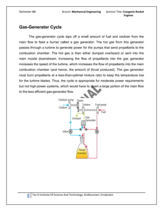 Cryogenic rocket engines report | PDF