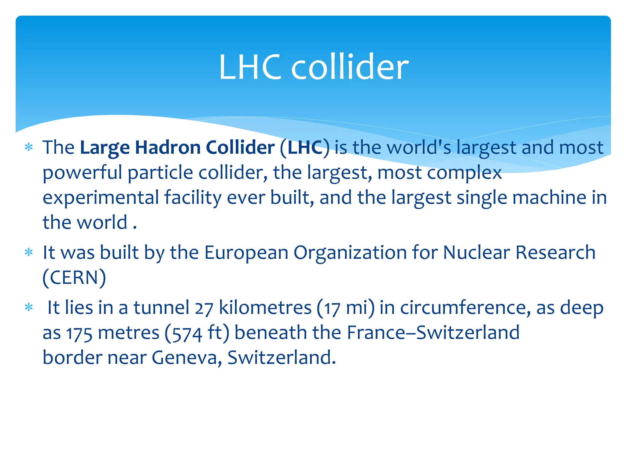 Cryogenics for the LHC collider at CERN | PPTX