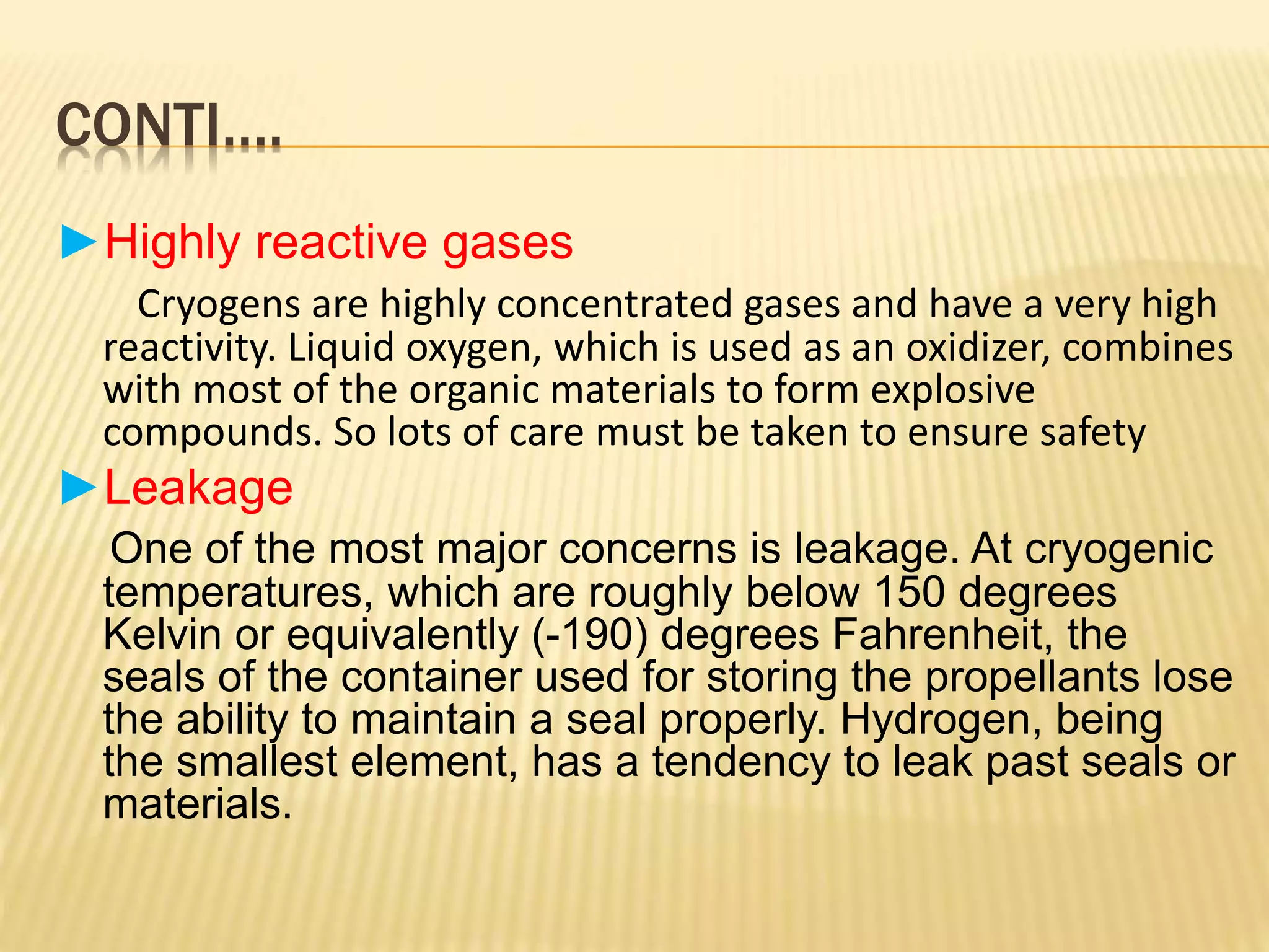 Cryogenic technology best ppt | PPTX