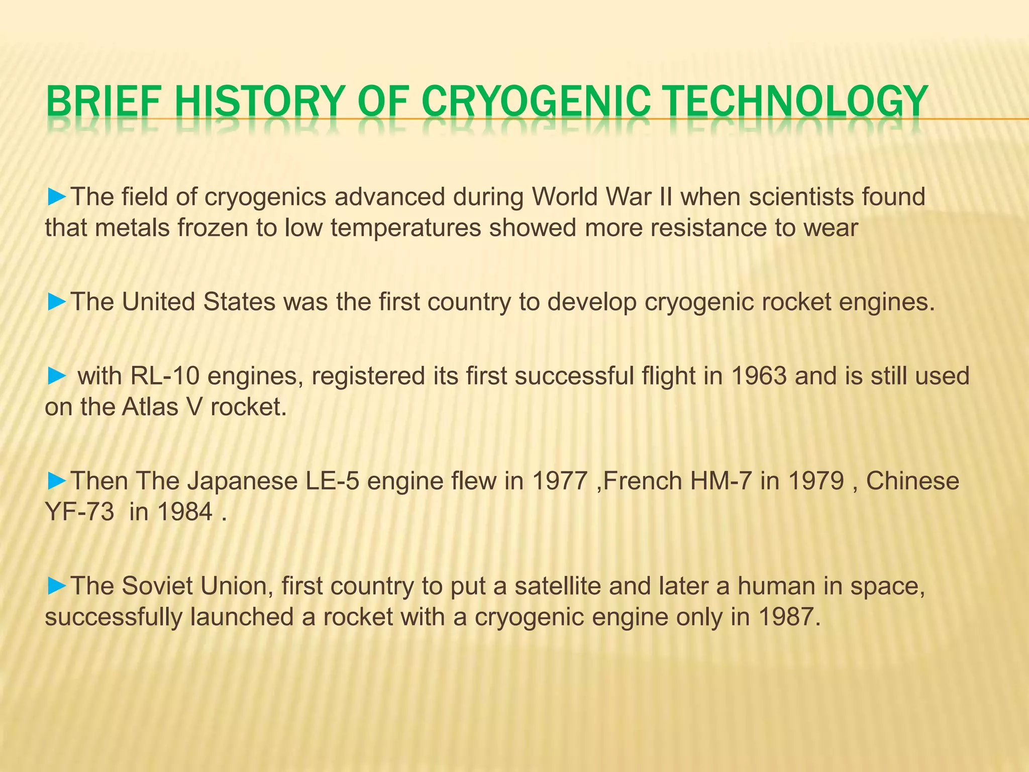 Cryogenic technology best ppt | PPTX