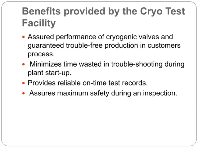 Cryogenic testing system | PPTX