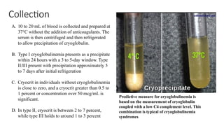 CRYOGLOBULINEMIA and its pathophysiology | PPTX
